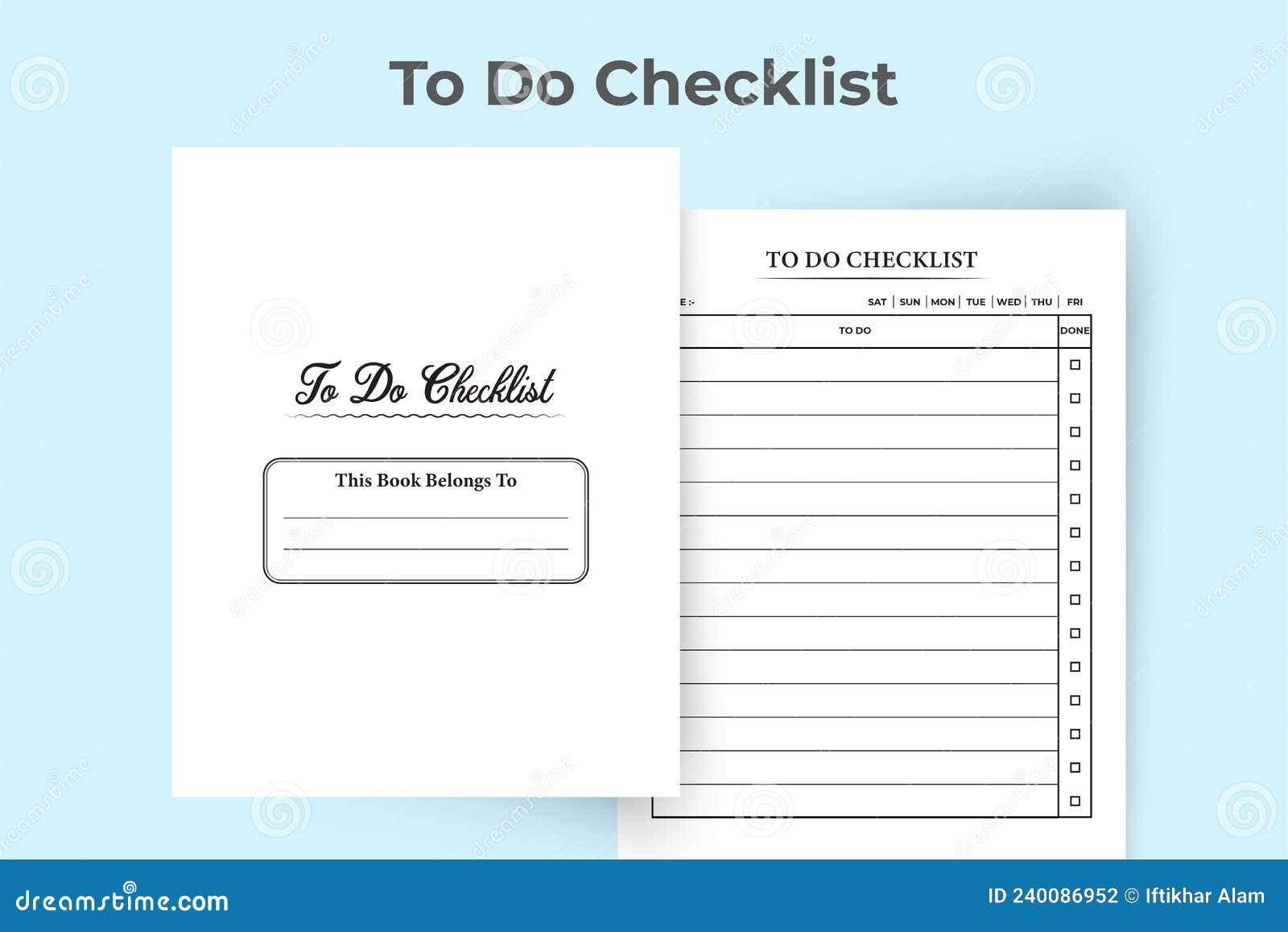 To Do Checklist KDP Interior Log Book. KDP Interior Notebook. Task List ...
