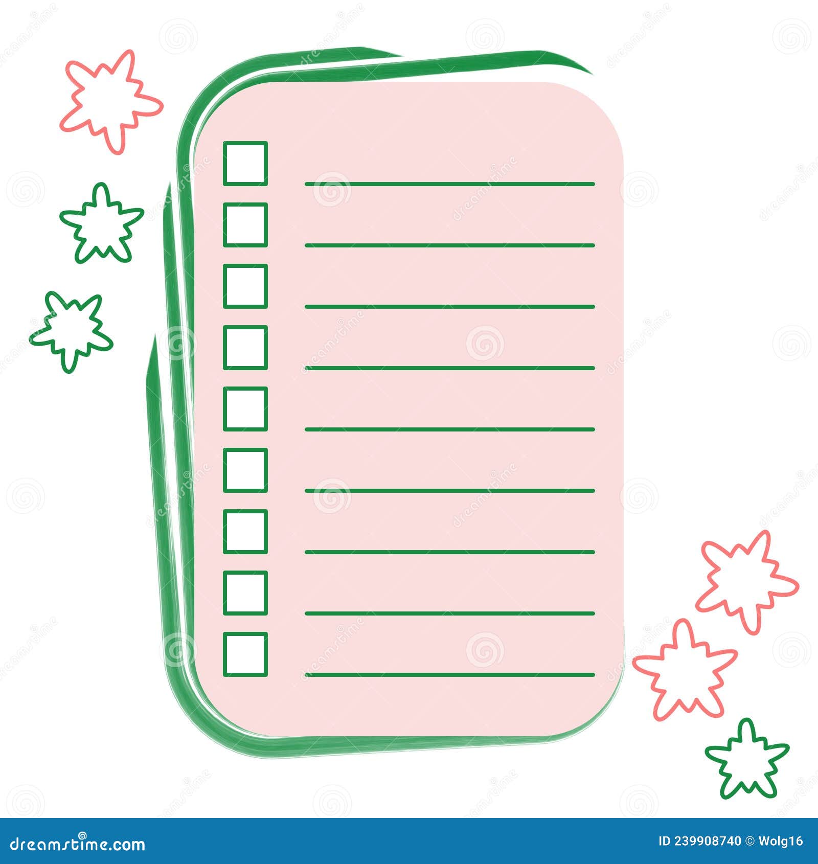 To-do Checklist on a Pink Framed Green Abstract Background. Stock ...