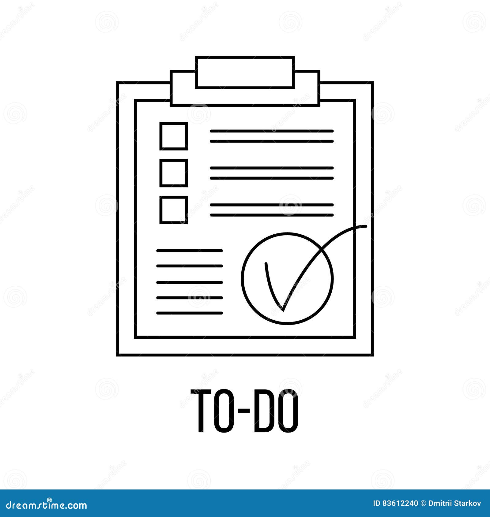 To Do Icon or Logo Line Art Style Stock Vector - Illustration of manage ...