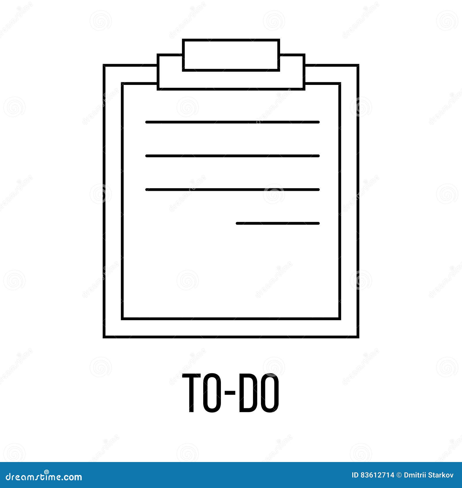 To Do Icon or Logo Line Art Style Stock Vector - Illustration of ...