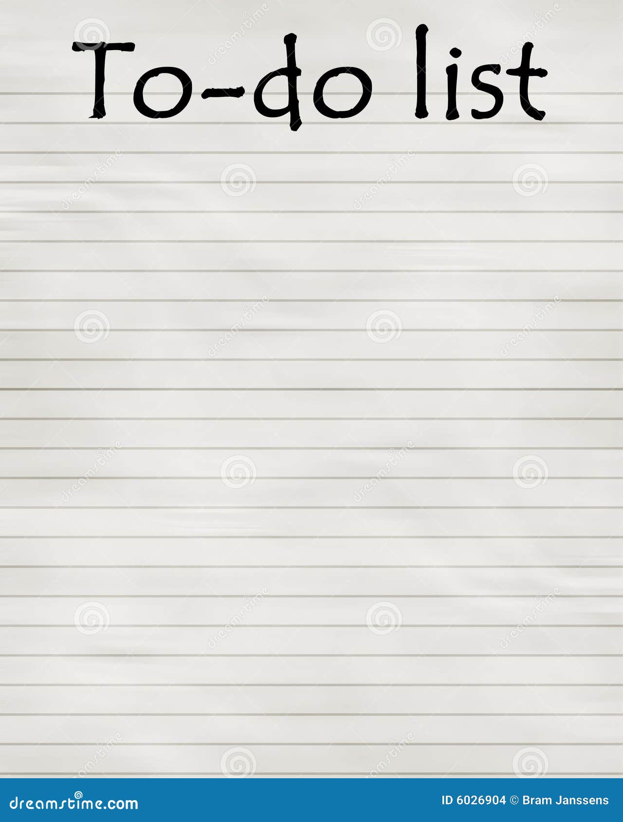 To do list stock illustration. Illustration of write, supply - 6026904