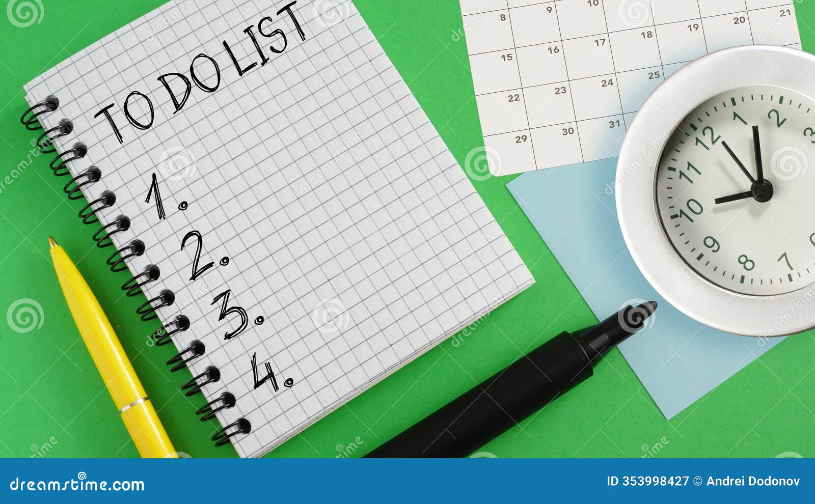 To Do List or Agenda is Shown Using the Text Stock Image - Image of ...