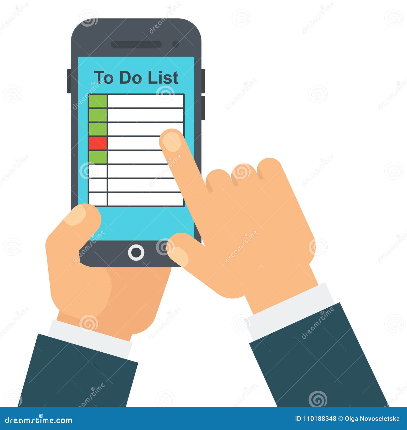 To do list mobile stock vector. Illustration of form - 110188348