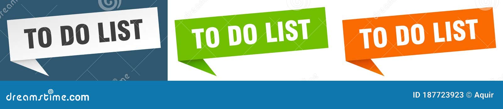 To Do List Banner. To Do List Speech Bubble Label Set Stock Vector ...