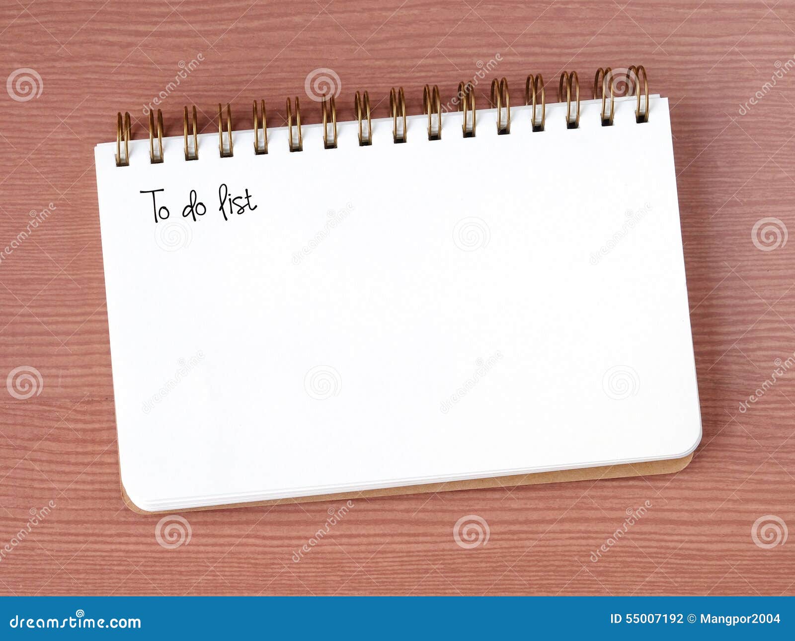 To Do List on Blank Notebook Background Stock Photo - Image of plan ...
