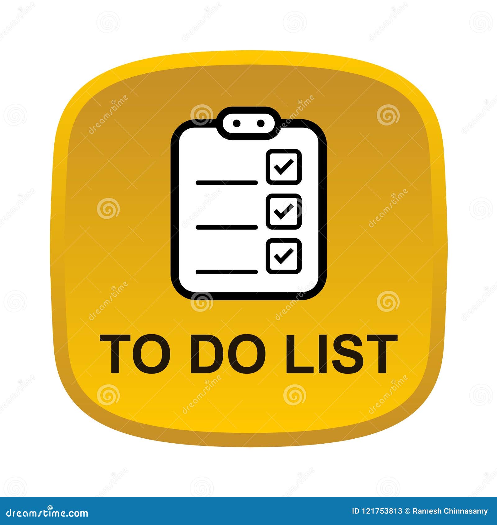 To do list button stock vector. Illustration of gold - 121753813