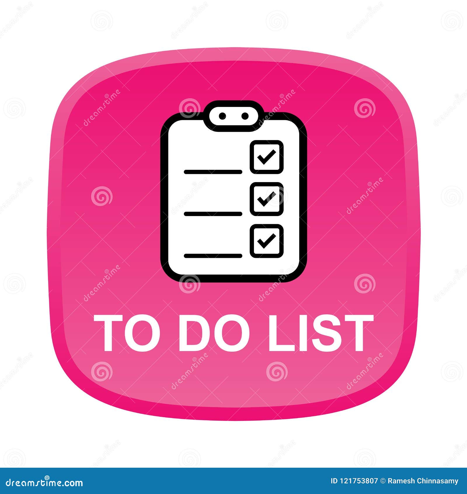 To do list button stock vector. Illustration of color - 121753807