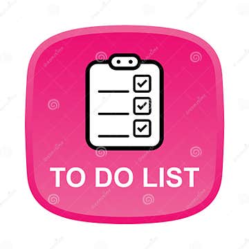 To do list button stock vector. Illustration of color - 121753807
