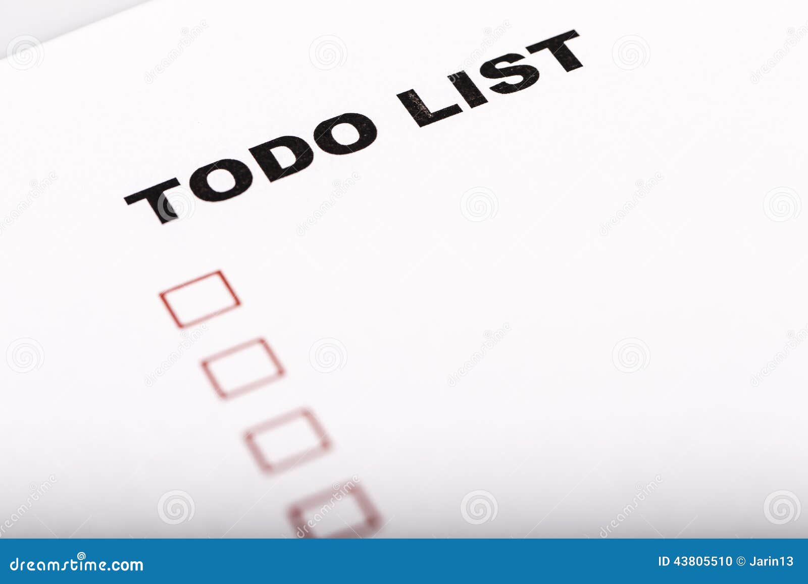 To Do List with Check Marks Stock Photo - Image of object, idea: 43805510