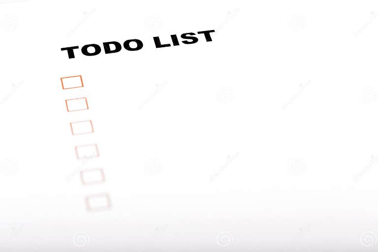 To Do List with Check Marks Stock Image - Image of exam, survey: 47211607