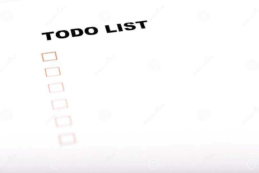 To Do List with Check Marks Stock Image - Image of exam, survey: 47211607