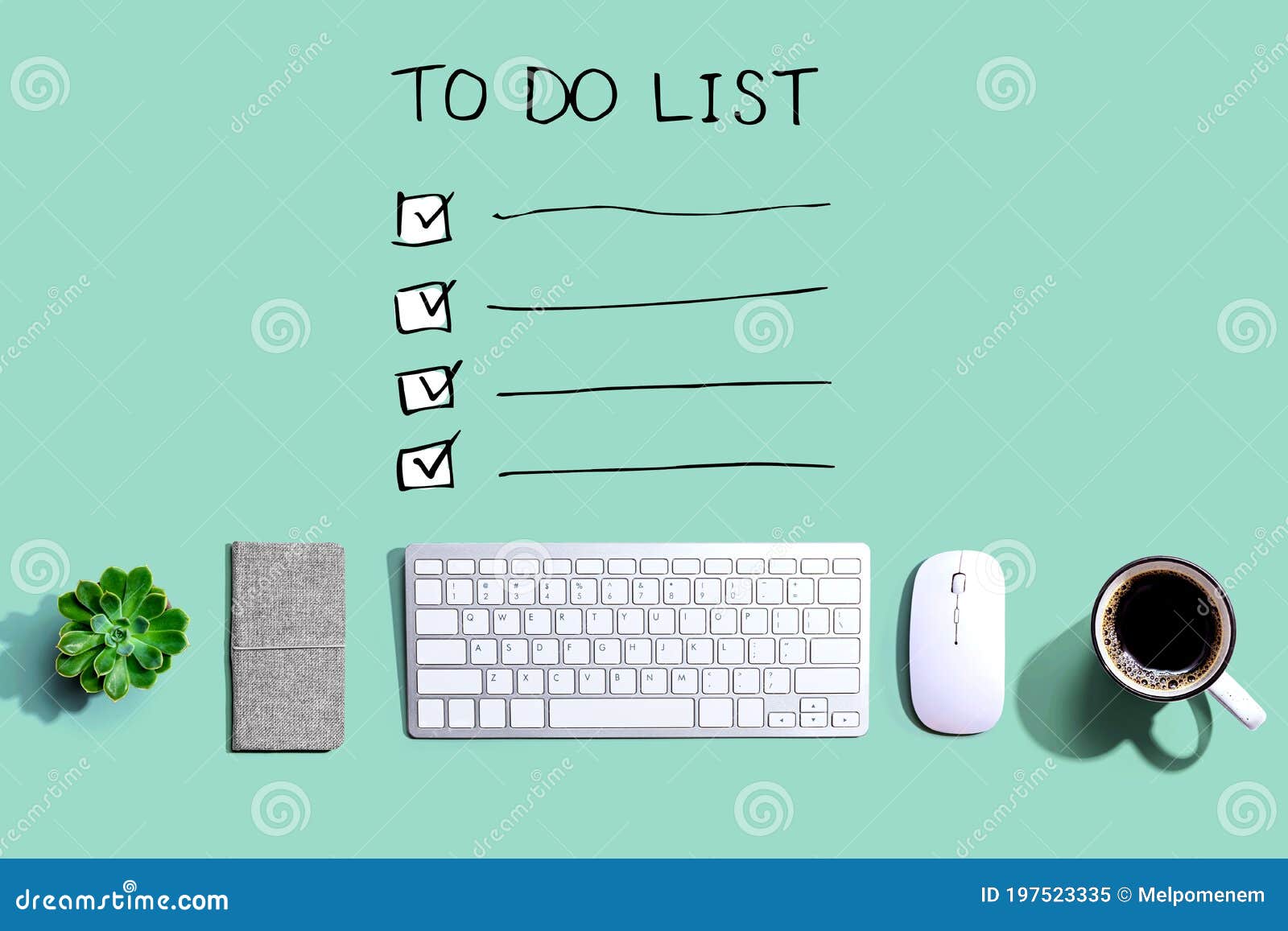 To Do List with a Computer Keyboard Stock Image - Image of check ...