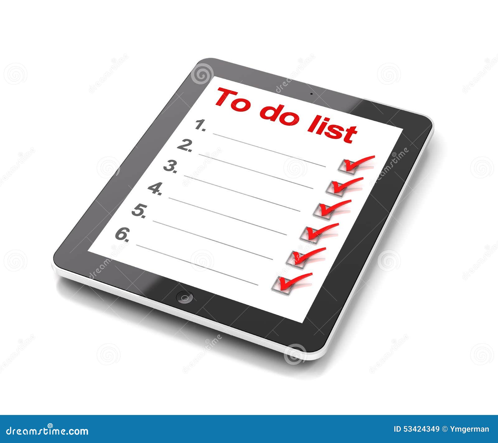 To do list stock illustration. Illustration of finish - 53424349