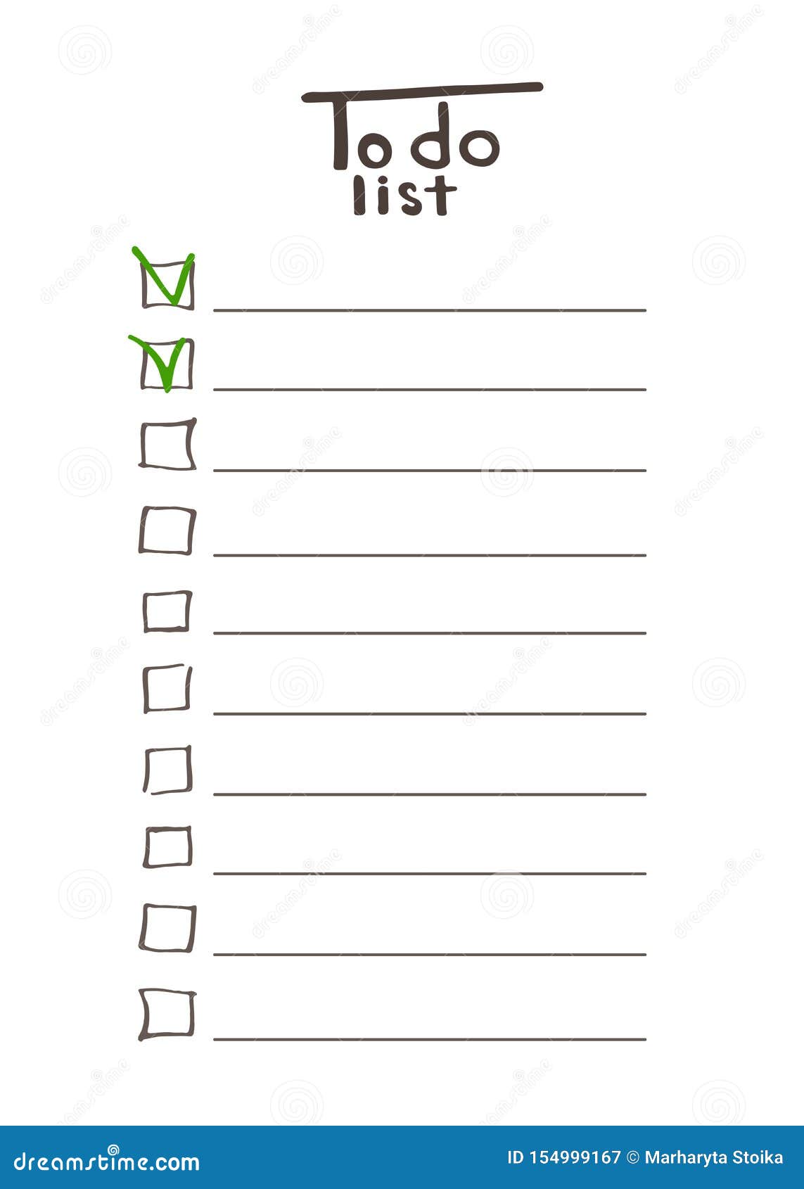 To do list. stock vector. Illustration of pattern, empty - 154999167