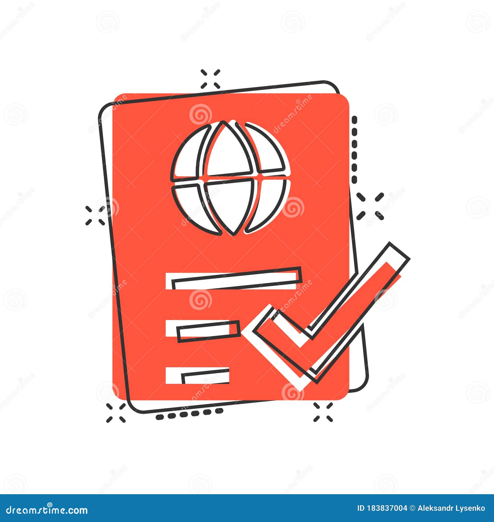 To Do List Icon in Comic Style. Document Checklist Cartoon Vector ...