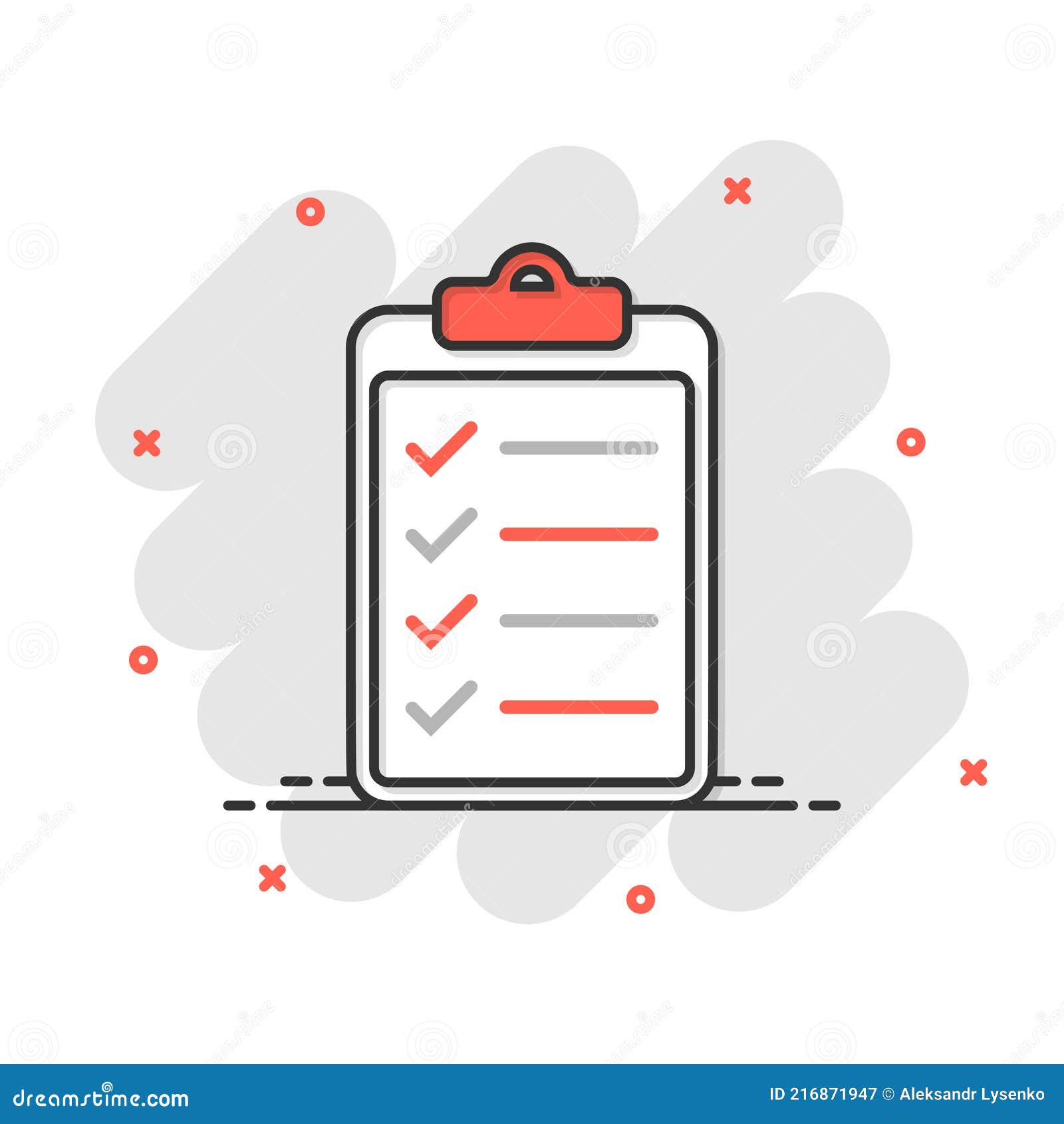 To Do List Icon In Comic Style. Document Checklist Cartoon Vector ...