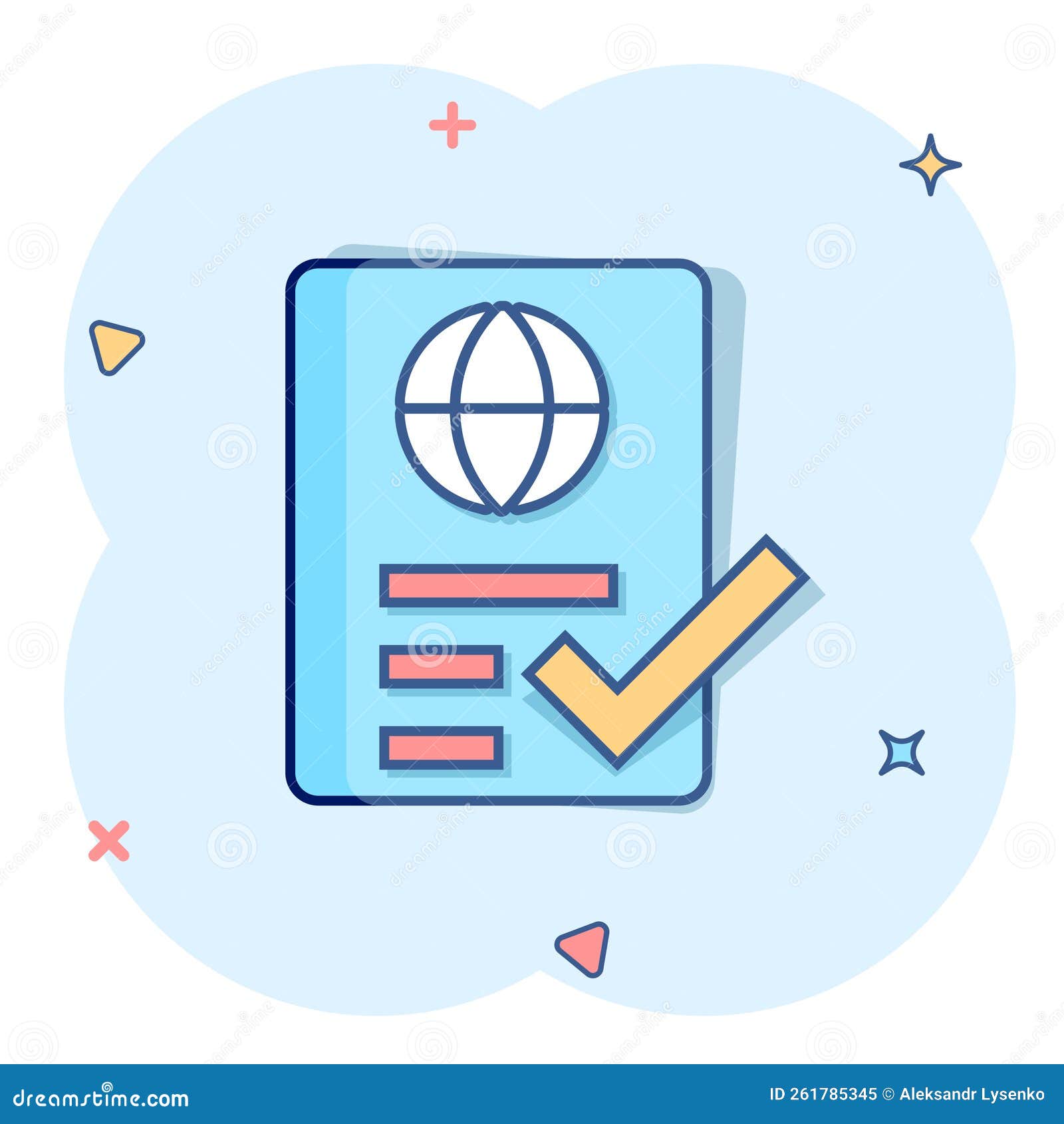 Notepad Check Mark Icon Doodle Illustration | CartoonDealer.com #338783517