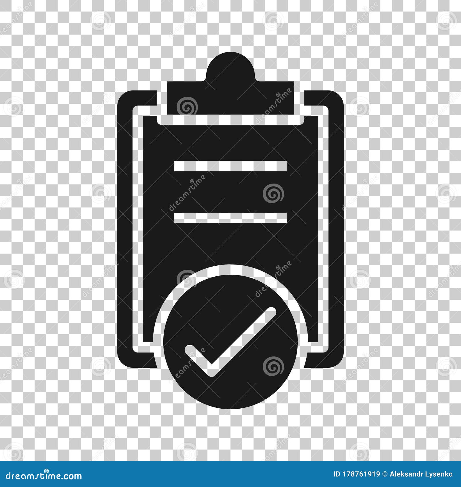 To Do List Icon in Flat Style. Document Checklist Vector Illustration ...