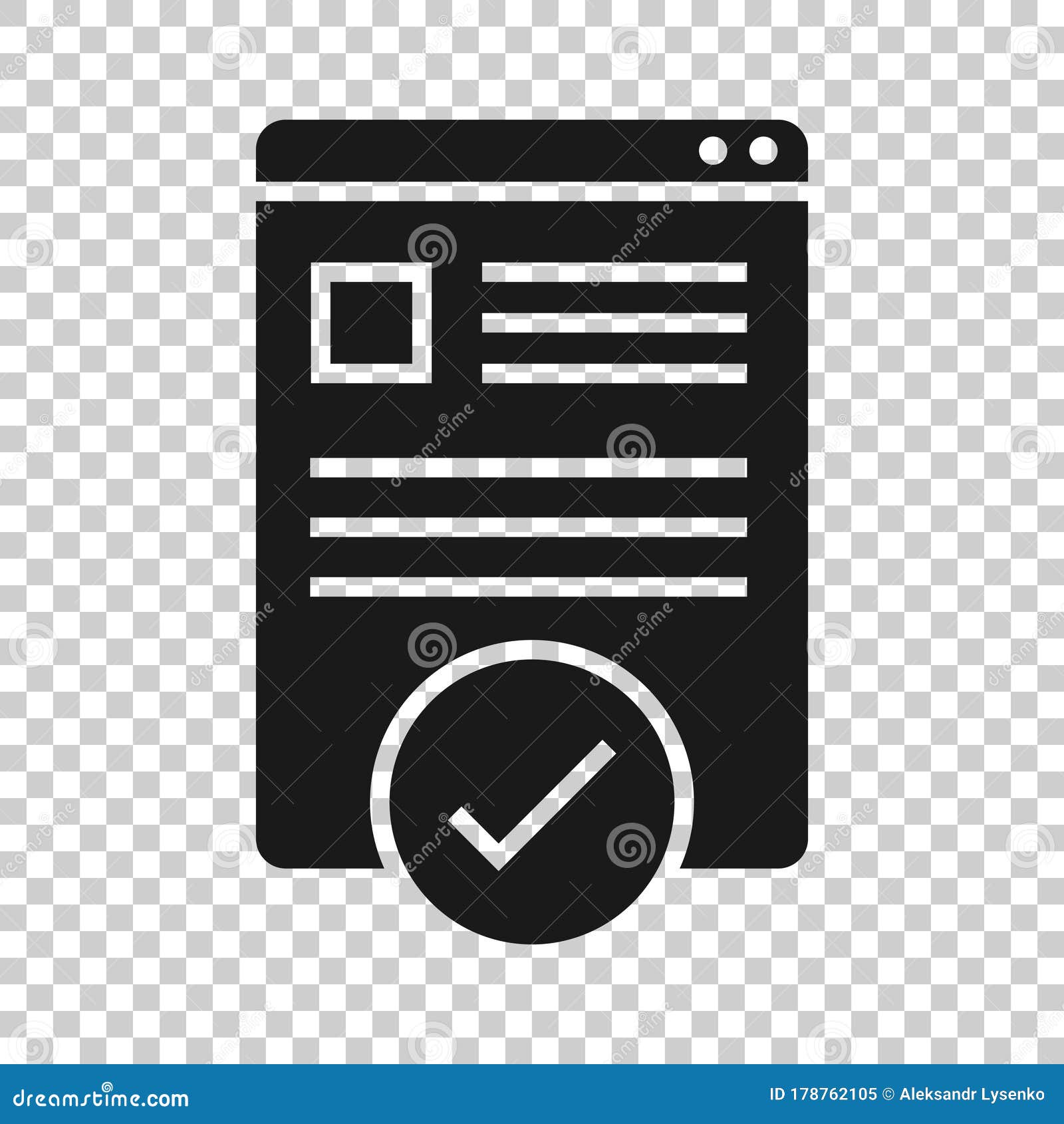 Notepad Check Mark Icon Color Illustration Cartoon Vector ...