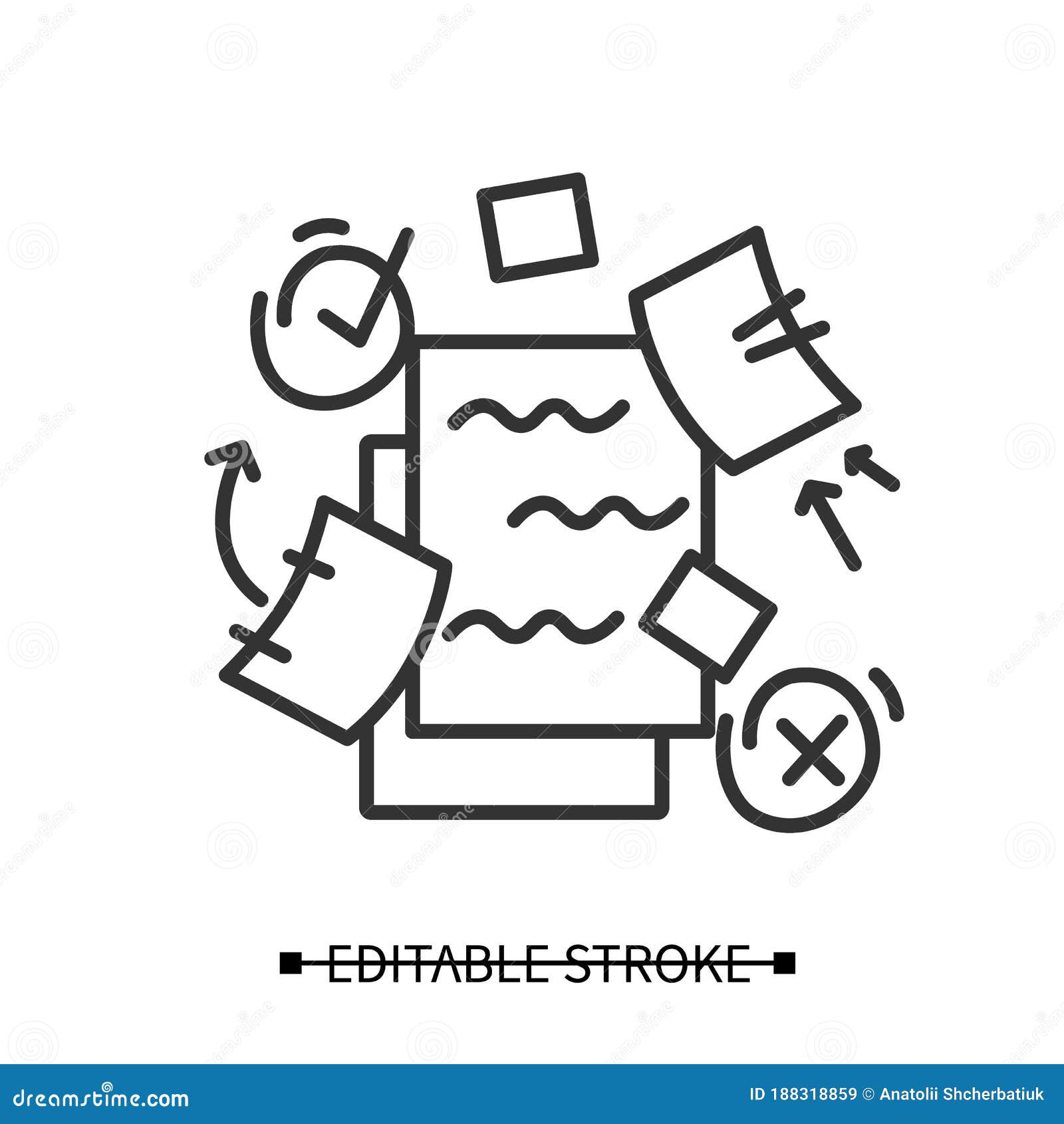 To Do List Icon. Plan with Distraction Elements Pictograms. Simple ...