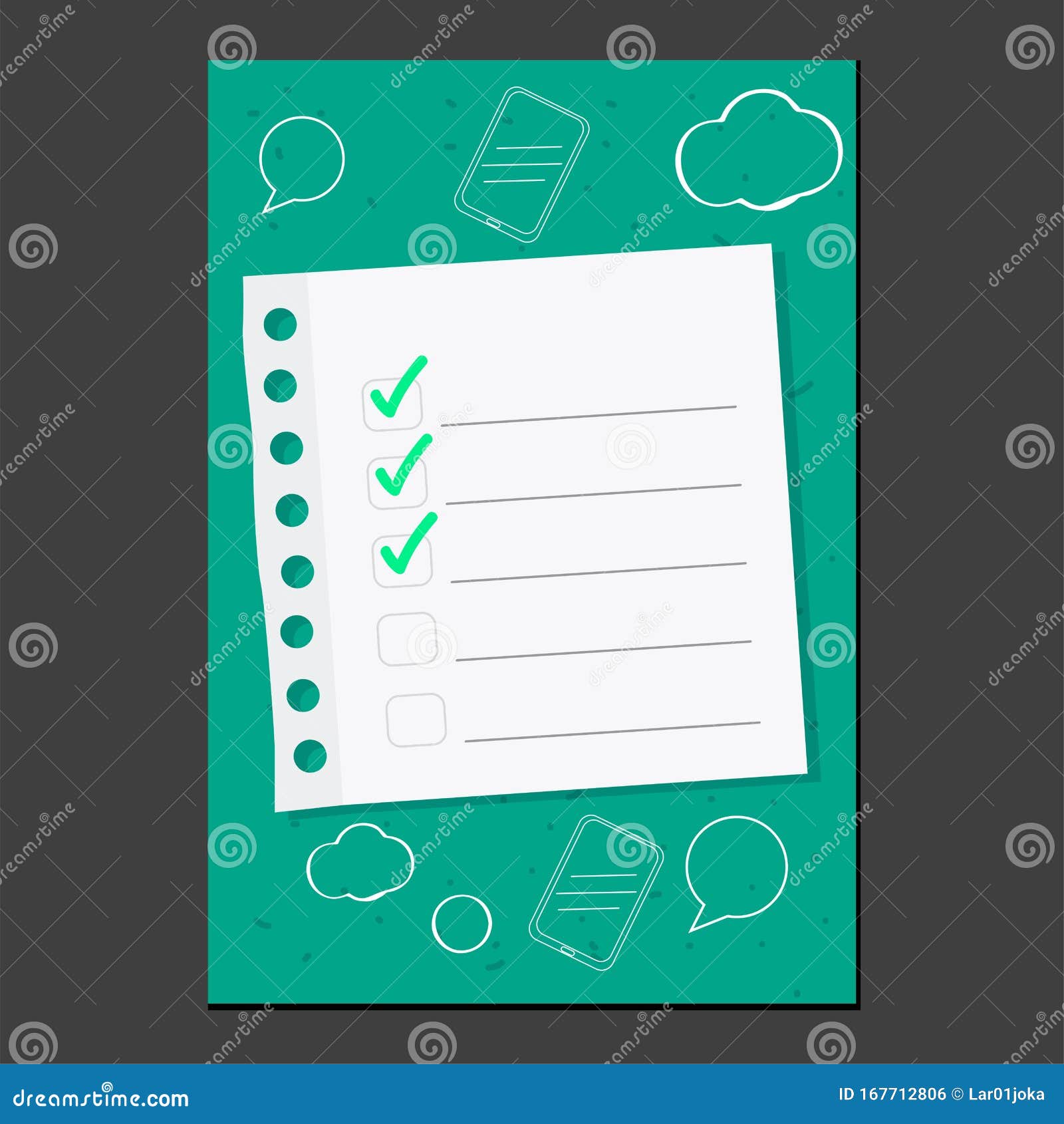 To do list illustration stock vector. Illustration of paper - 167712806