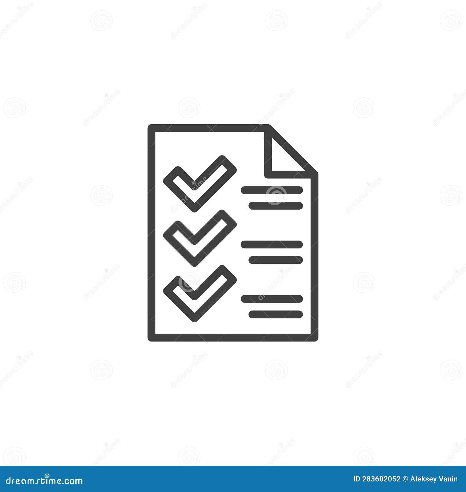 To do list line icon stock vector. Illustration of thin - 283602052
