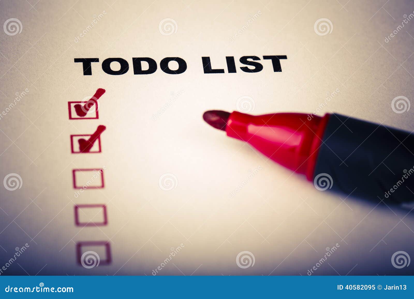 To Do list with marker stock image. Image of form, paper - 40582095