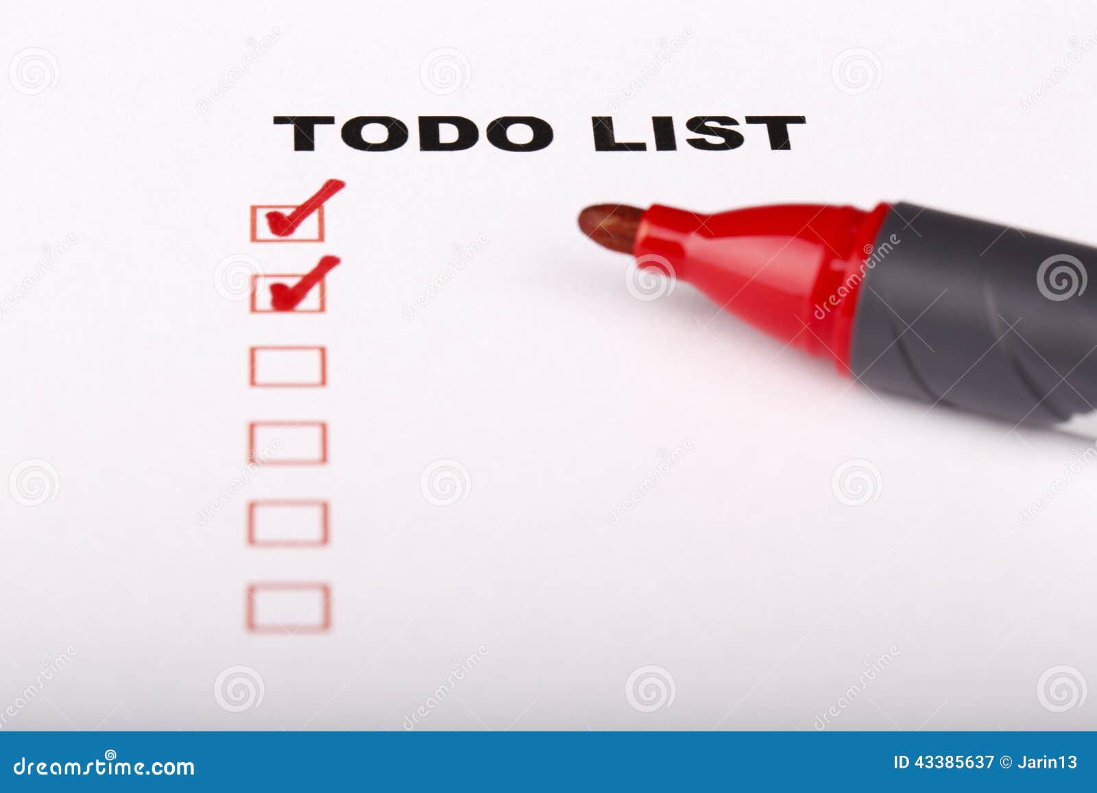 To Do list with marker stock image. Image of list, survey - 43385637