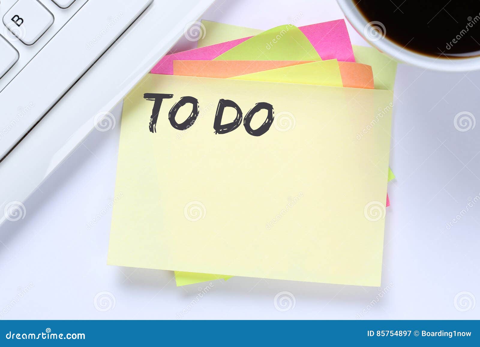 To Do List Note Paper Checklist Business Desk Stock Image - Image of ...