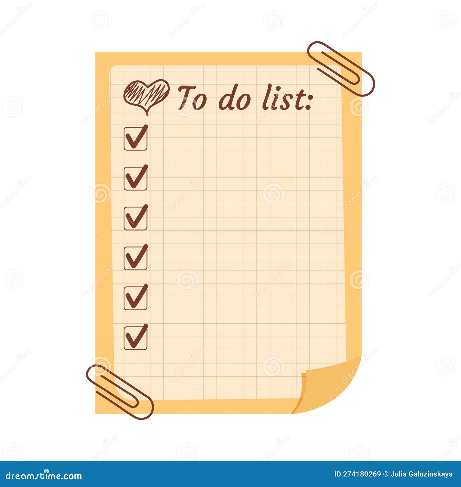 To Do List Note Template for Planning with Pins. Stock Vector ...