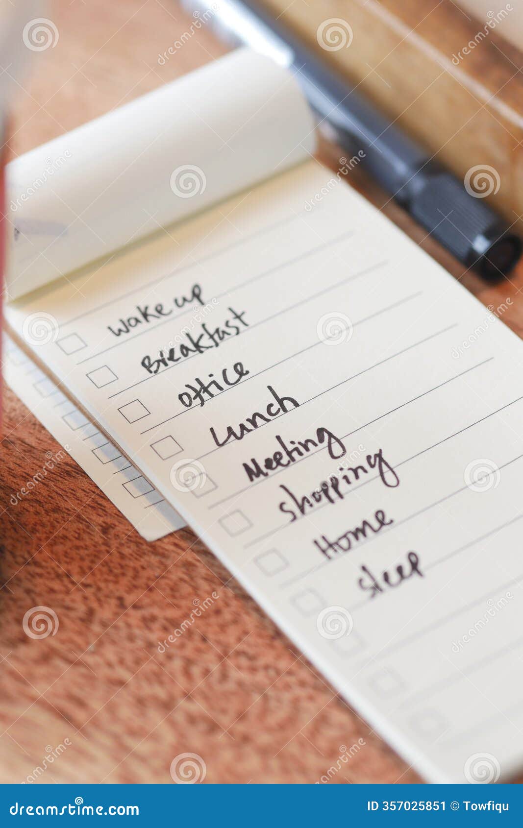 To Do List in Notebook with Office Suppliers on Desk. Stock Image ...