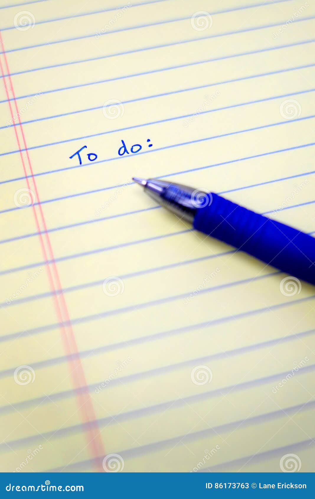 To Do List on Notebook Paper and Pen Stock Image - Image of idea ...