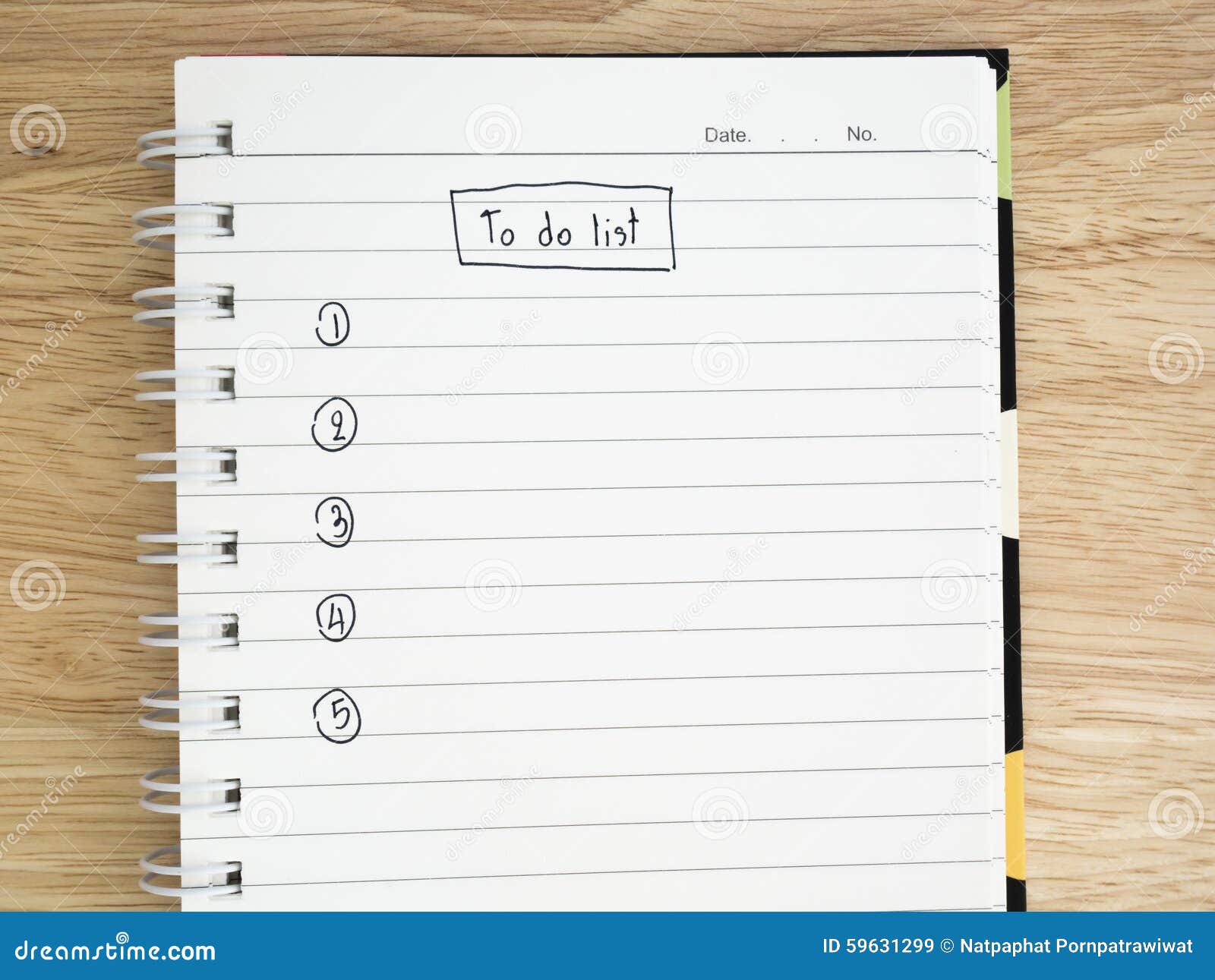 To do list on notebook stock image. Image of numbers - 59631299