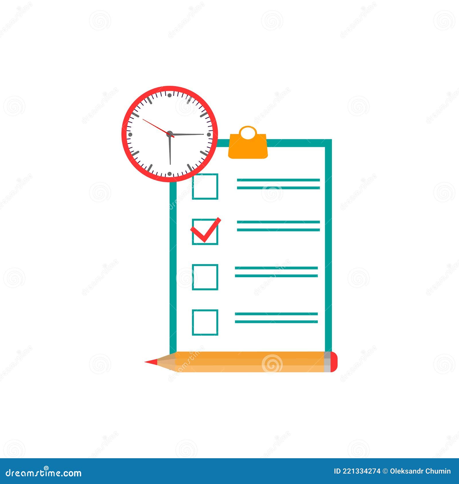 To Do List Organizer Concept. Flat Graphic Design Stock Vector ...