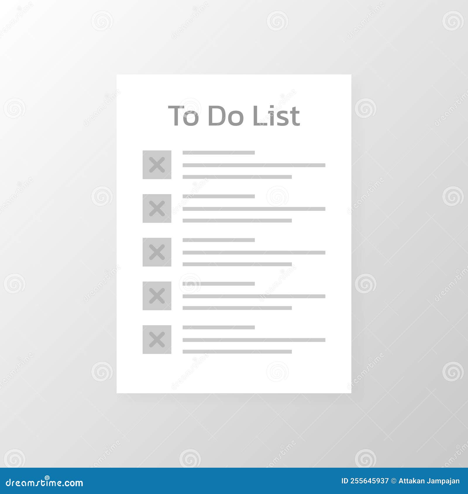 To Do List paper, Vector. stock vector. Illustration of concept - 255645937