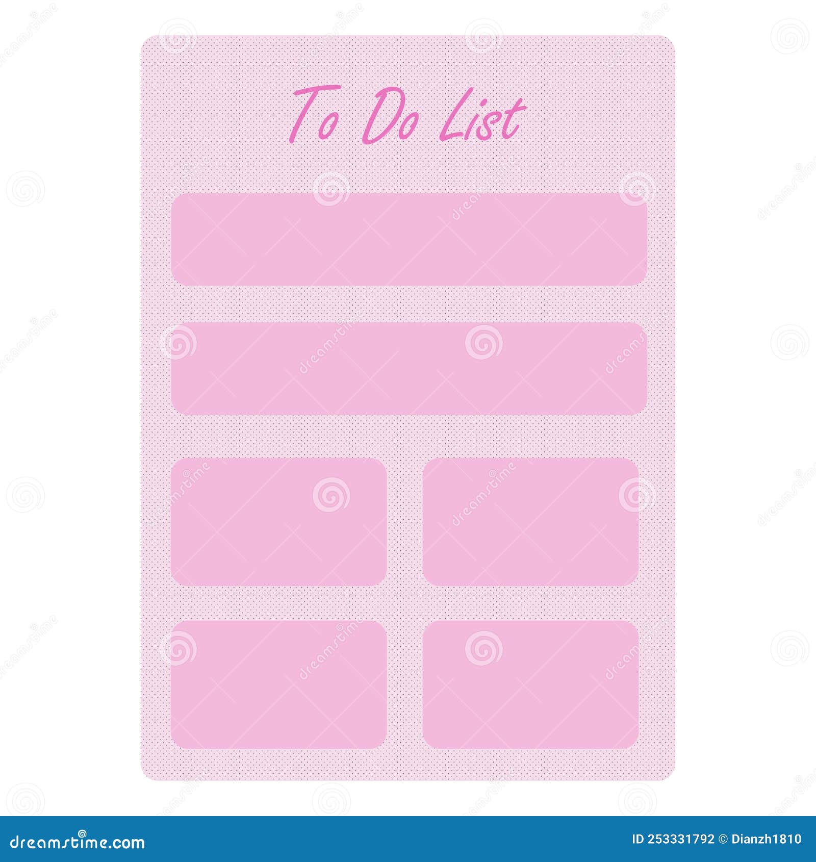To Do List on the Pink Background Stock Vector - Illustration of paper ...