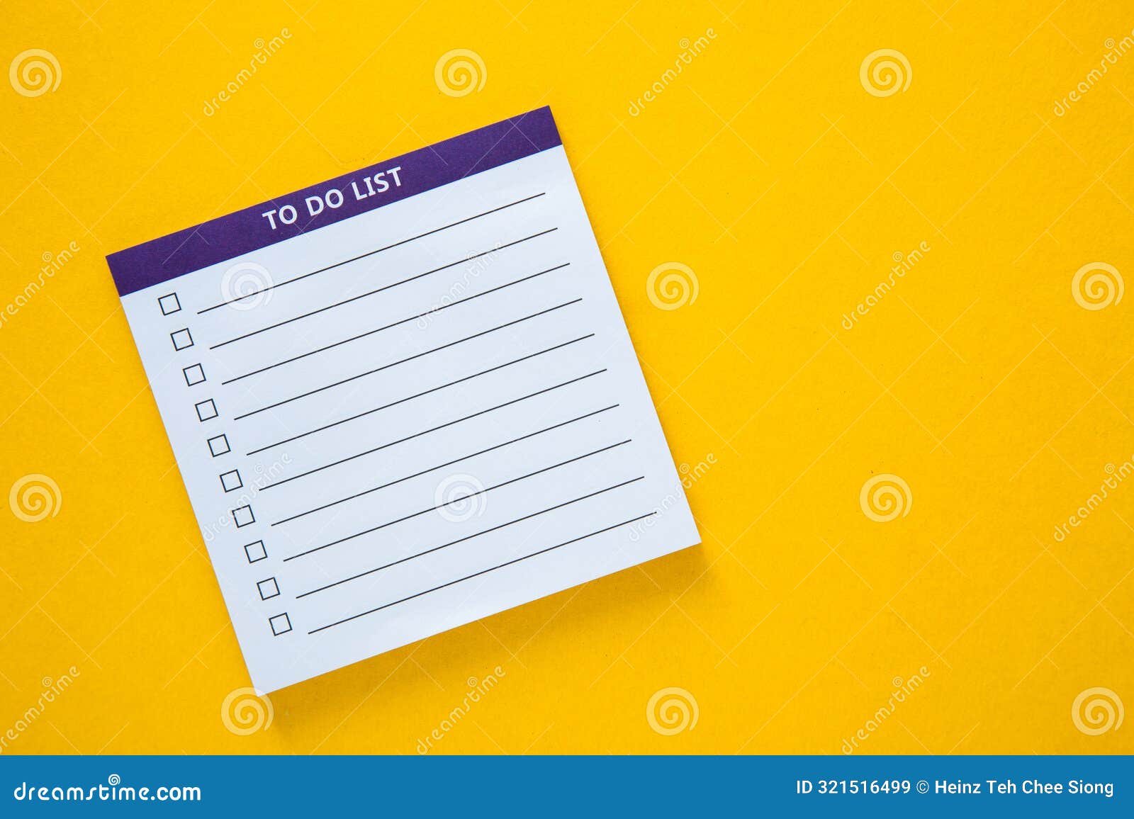 To Do LIst Planner with Yellow Background Stock Image - Image of busy ...