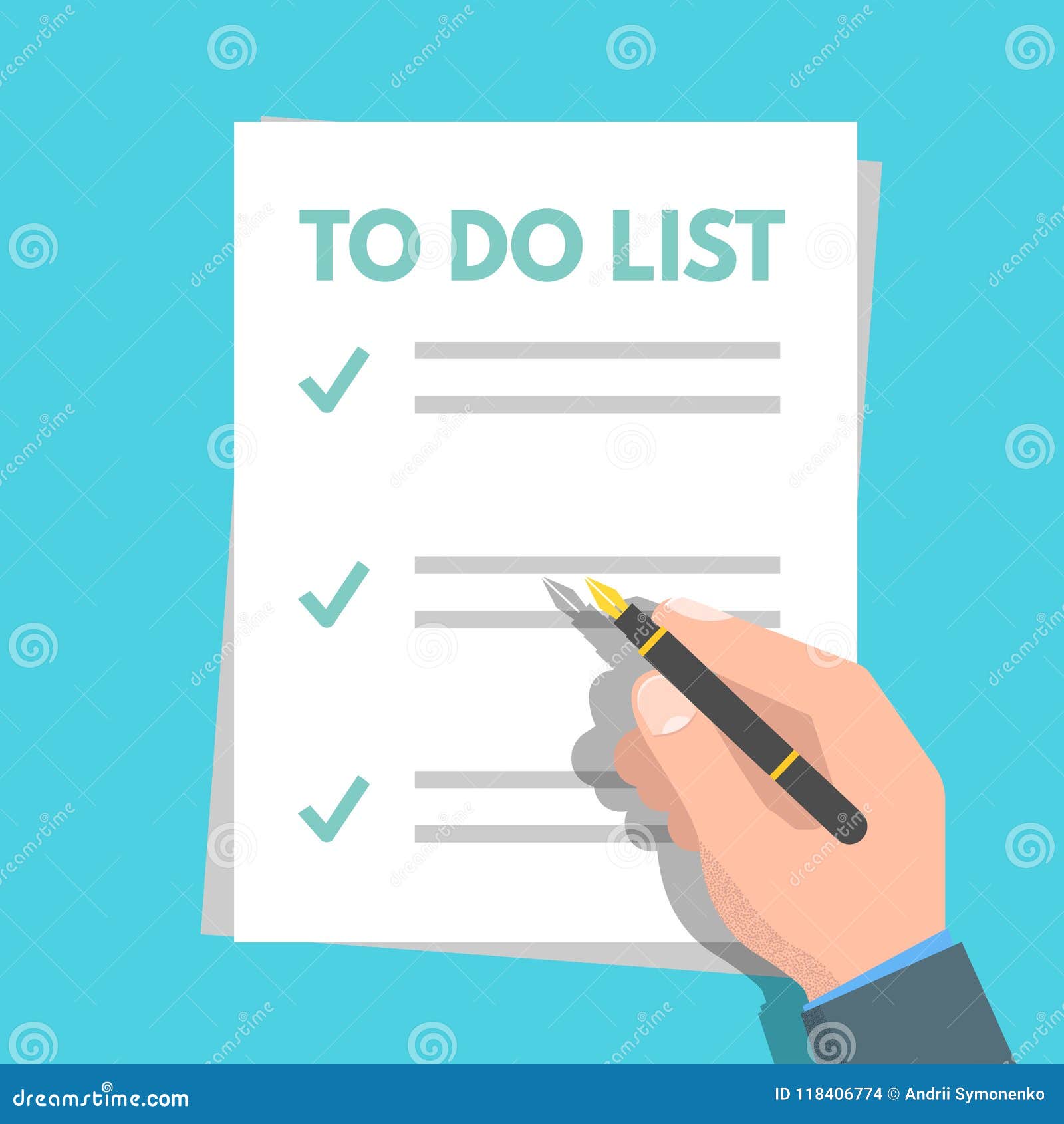 To Do List, Planning Concept. Tasks are Completed Stock Vector ...