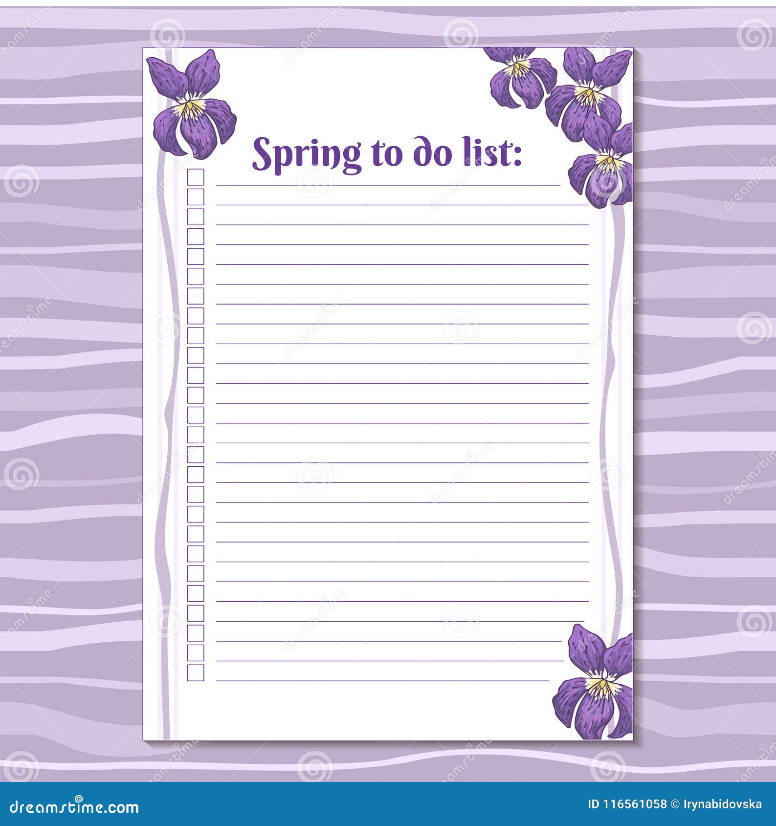 To Do List Printable Template Stock Vector - Illustration of checklist ...