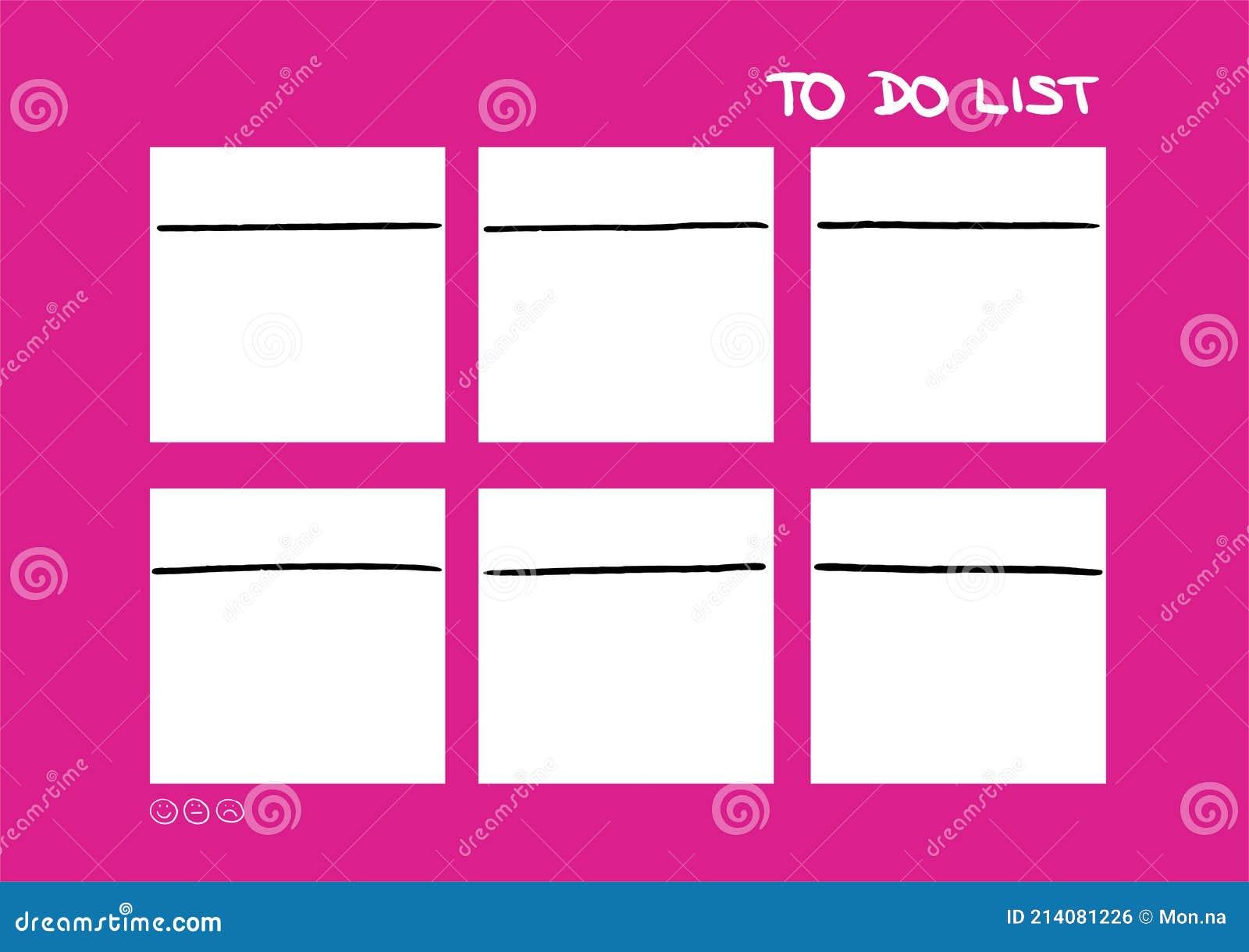 To Do List Sketch on Pink Background Stock Illustration - Illustration ...