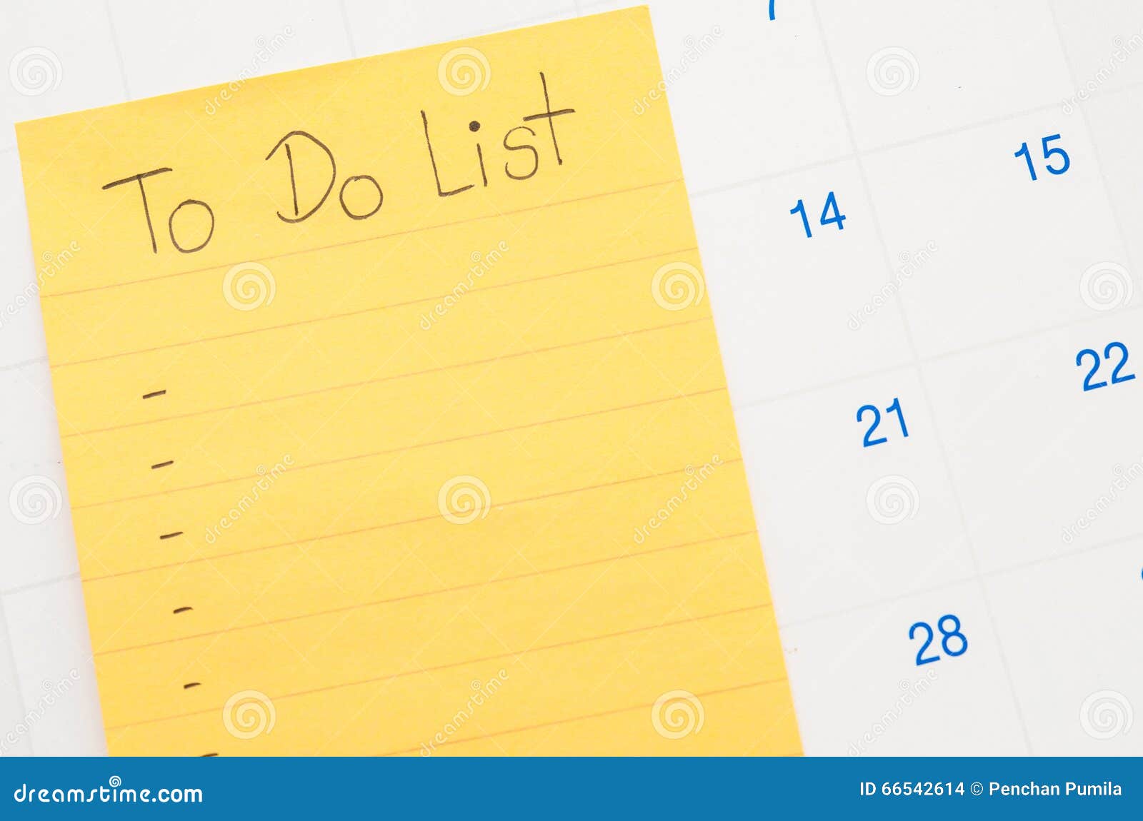 To do list on stick note. stock photo. Image of paper - 66542614