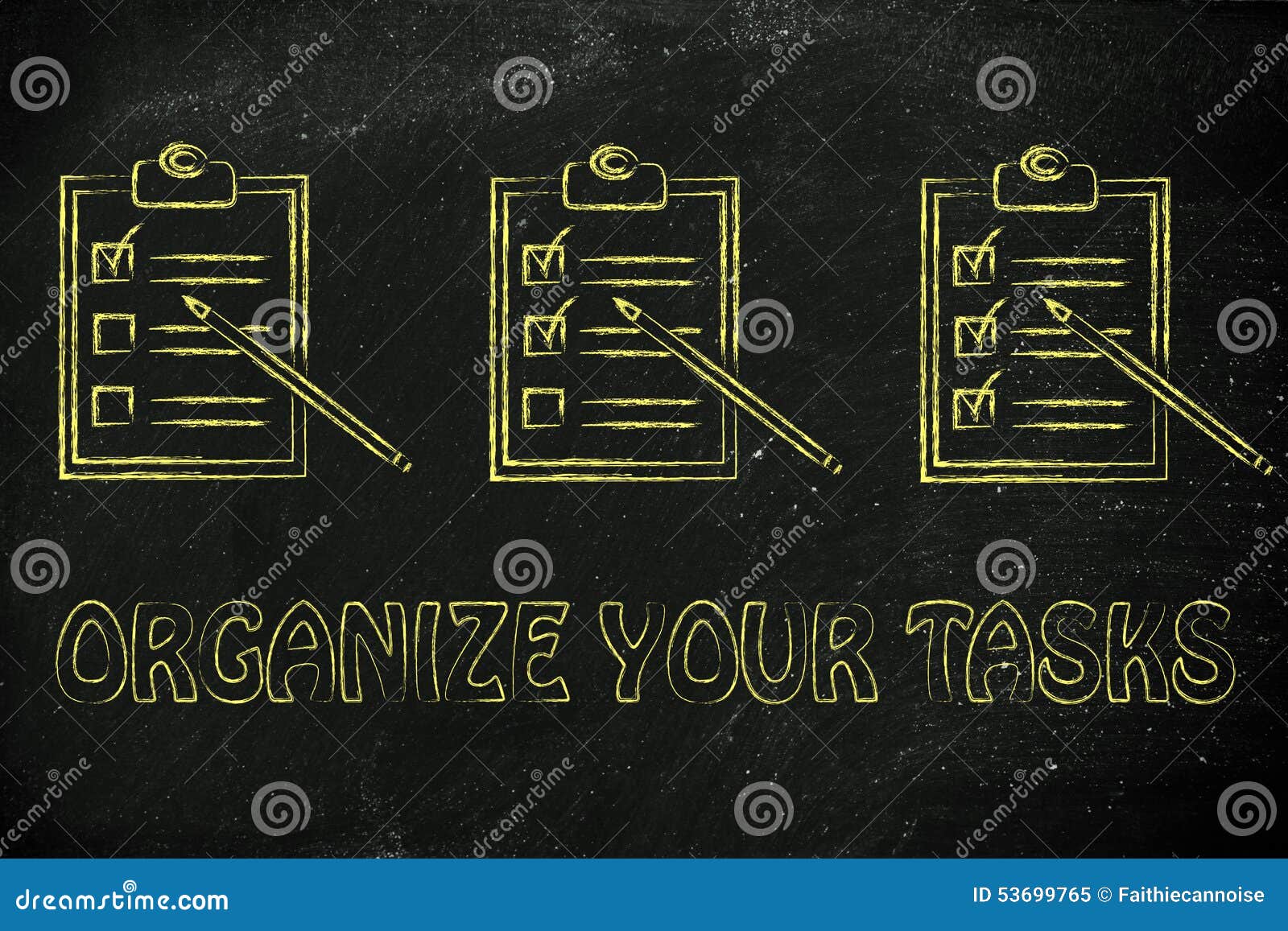 To Do List with Tasks Being Progressively Ticked Off, Concept O Stock ...