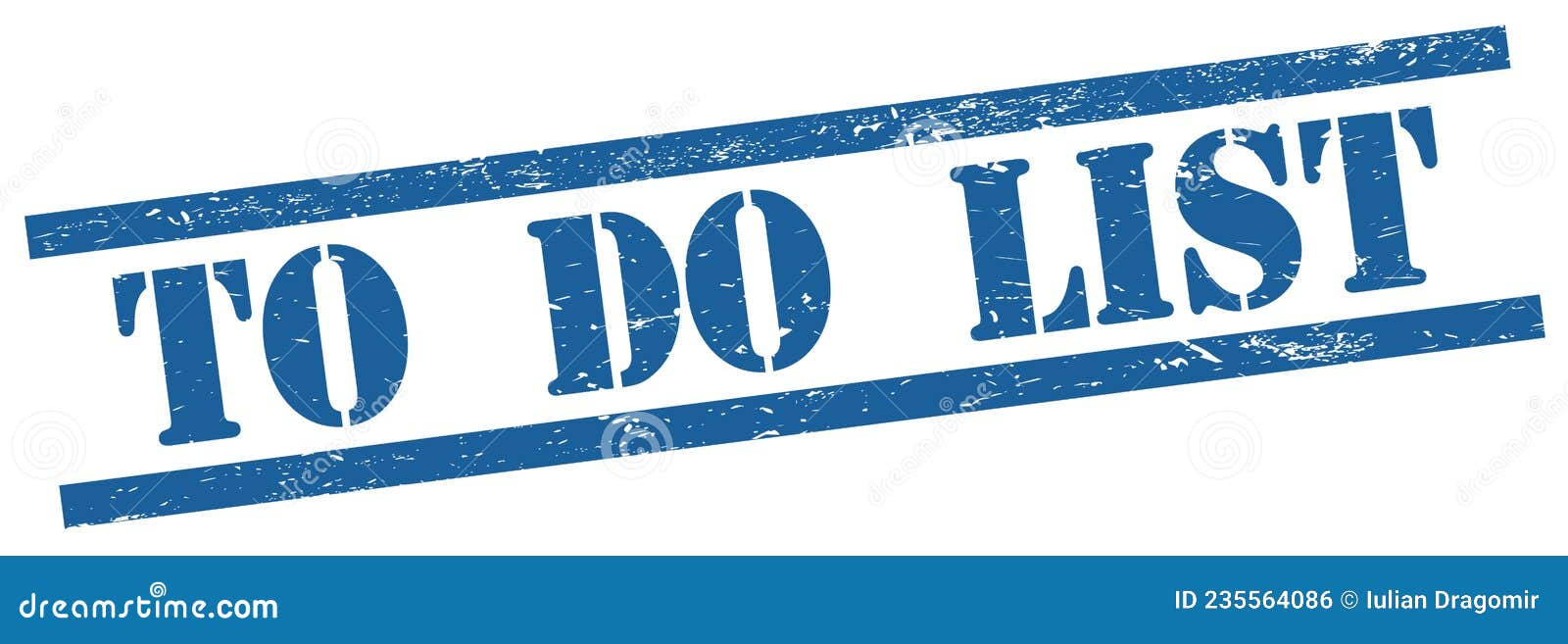 TO DO LIST Text on Blue Grungy Rectangle Stamp Stock Illustration ...