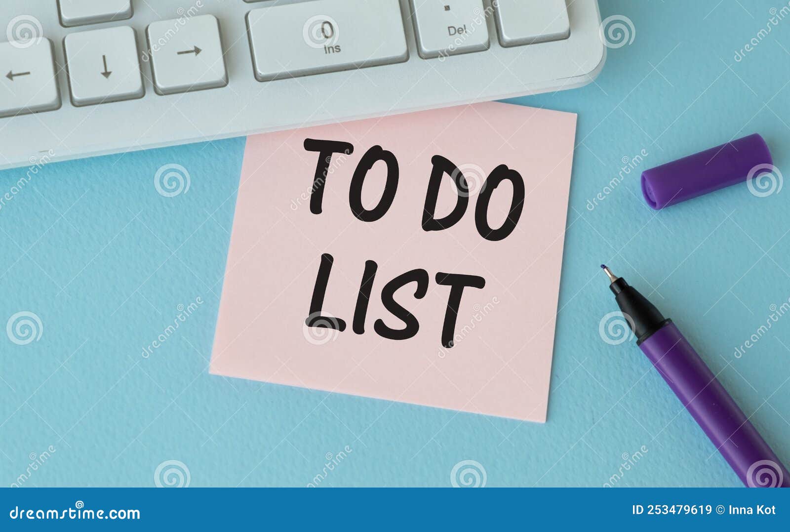 To Do List Text, Close-up a Handwritten Outline of the To-do List on a ...