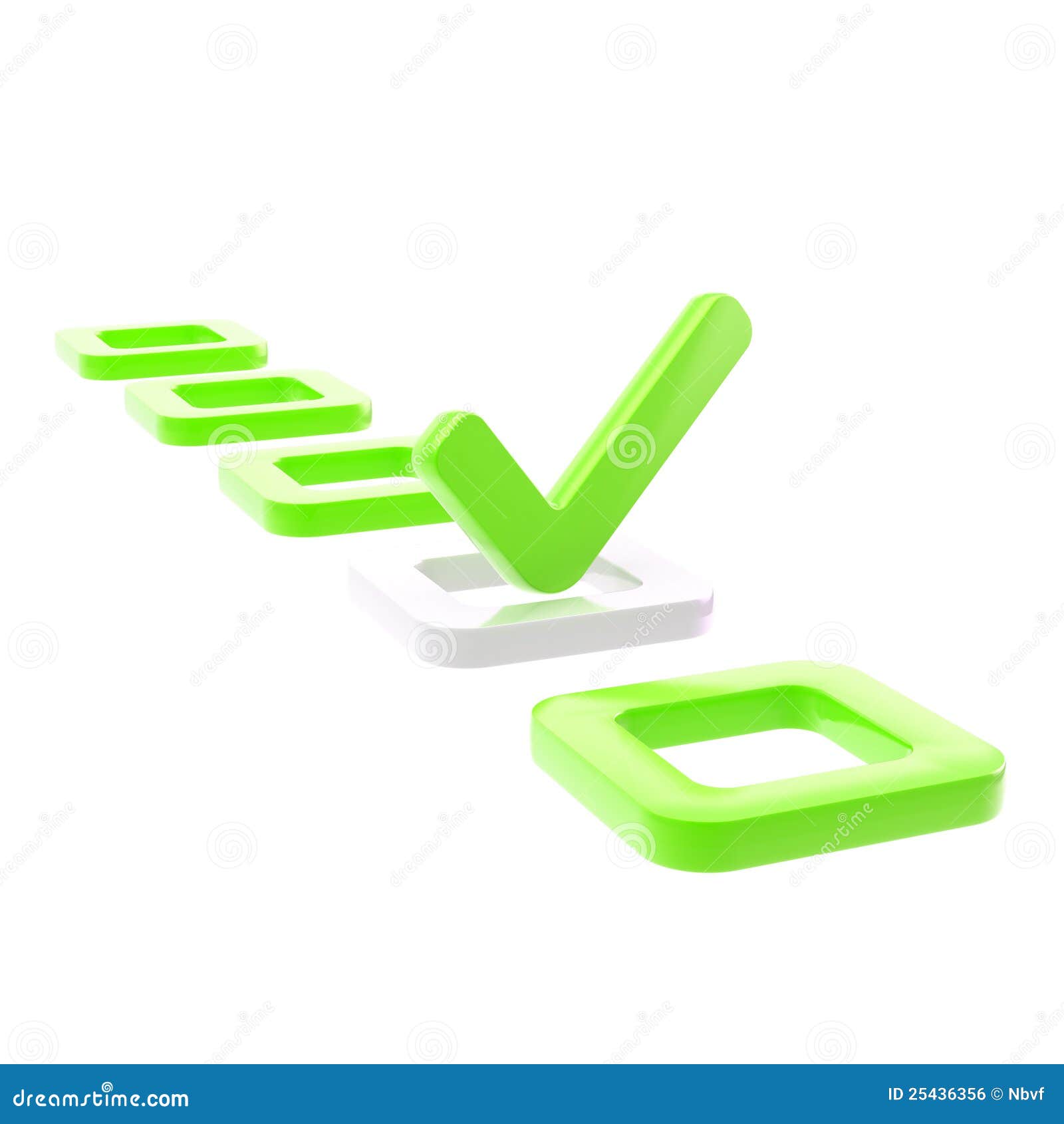To Do List, Tick in Green Check Box Stock Illustration - Illustration ...