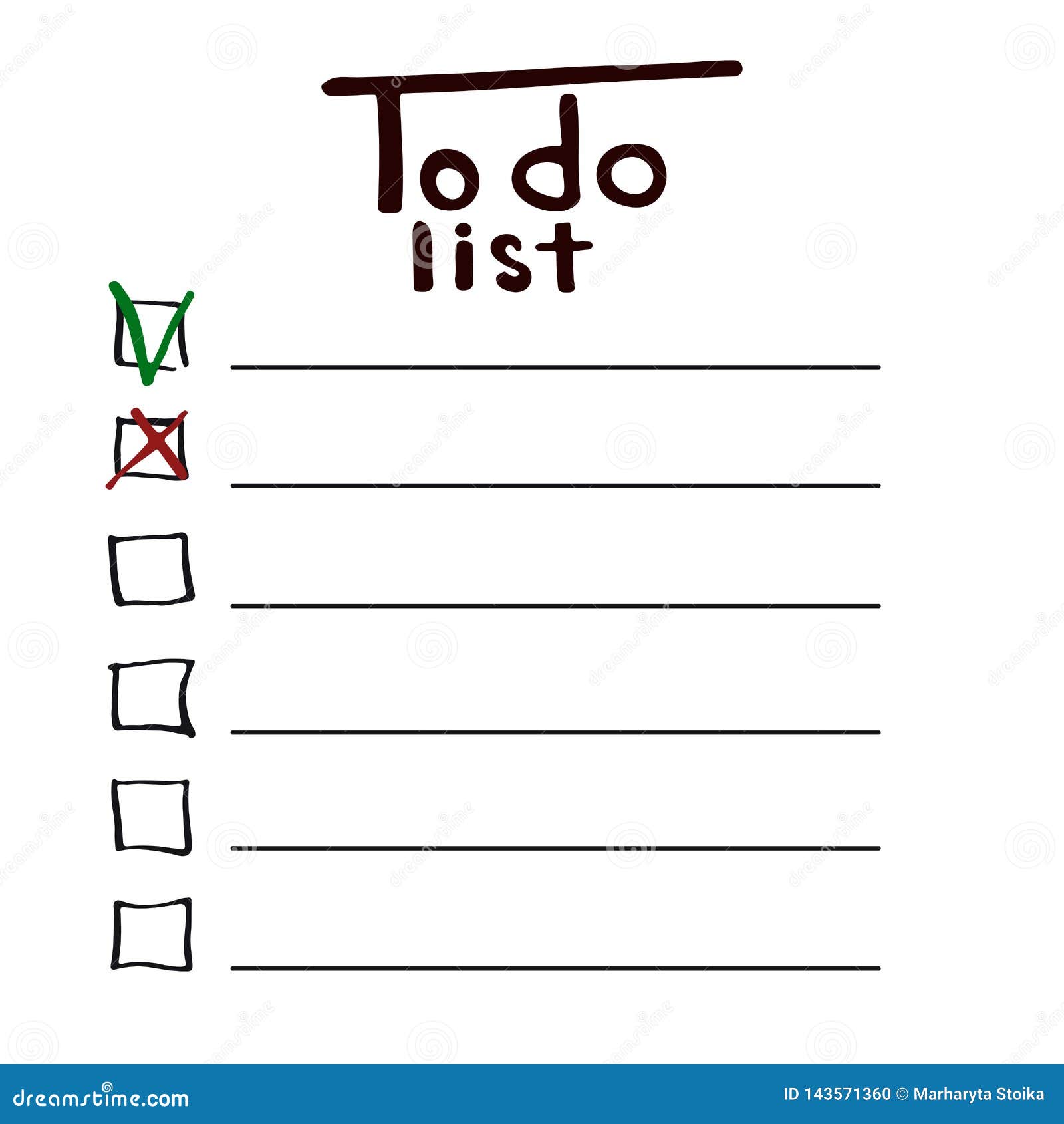 To do list. stock vector. Illustration of color, schedule - 143571360