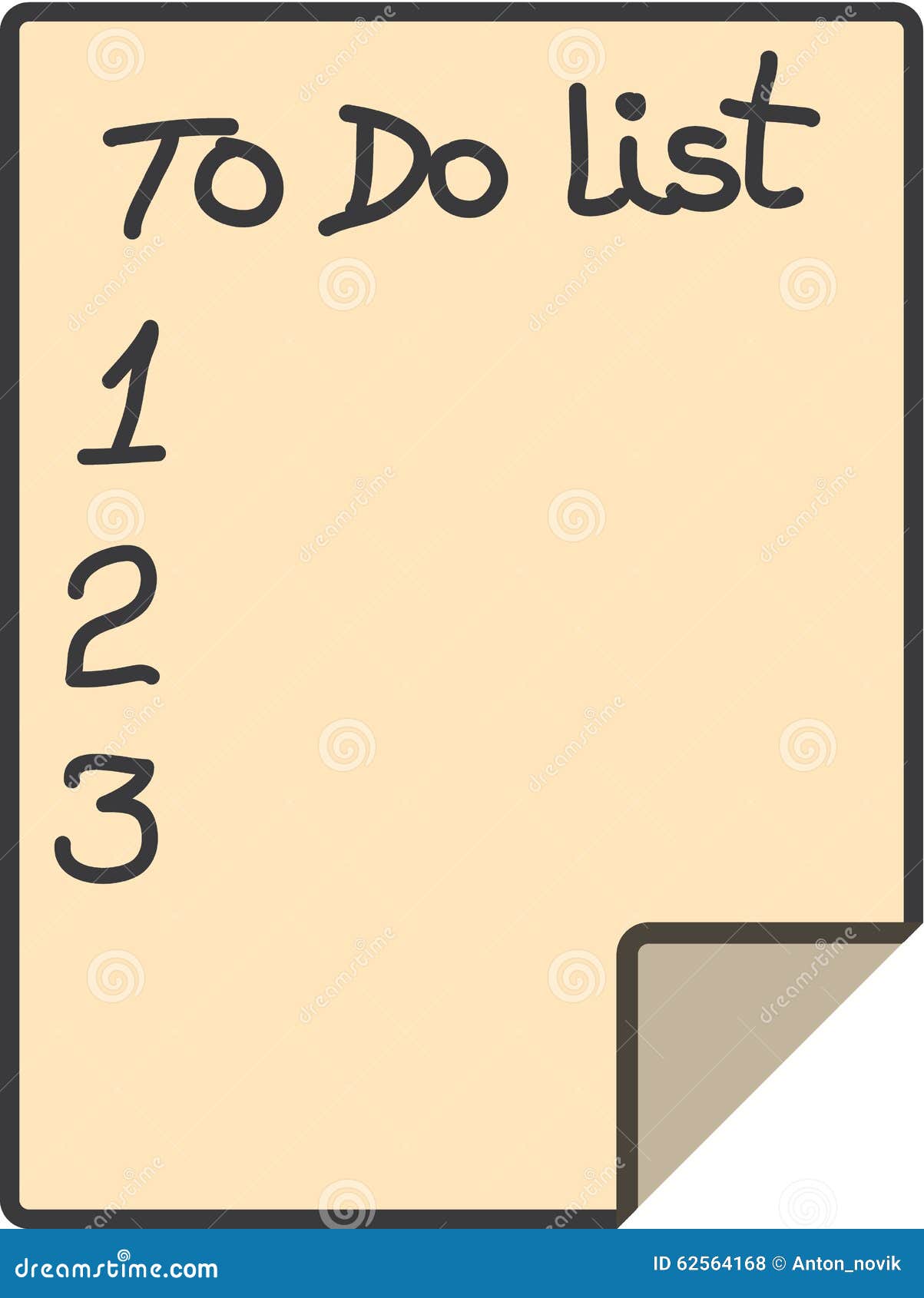 To do list Vector stock vector. Illustration of business - 62564168