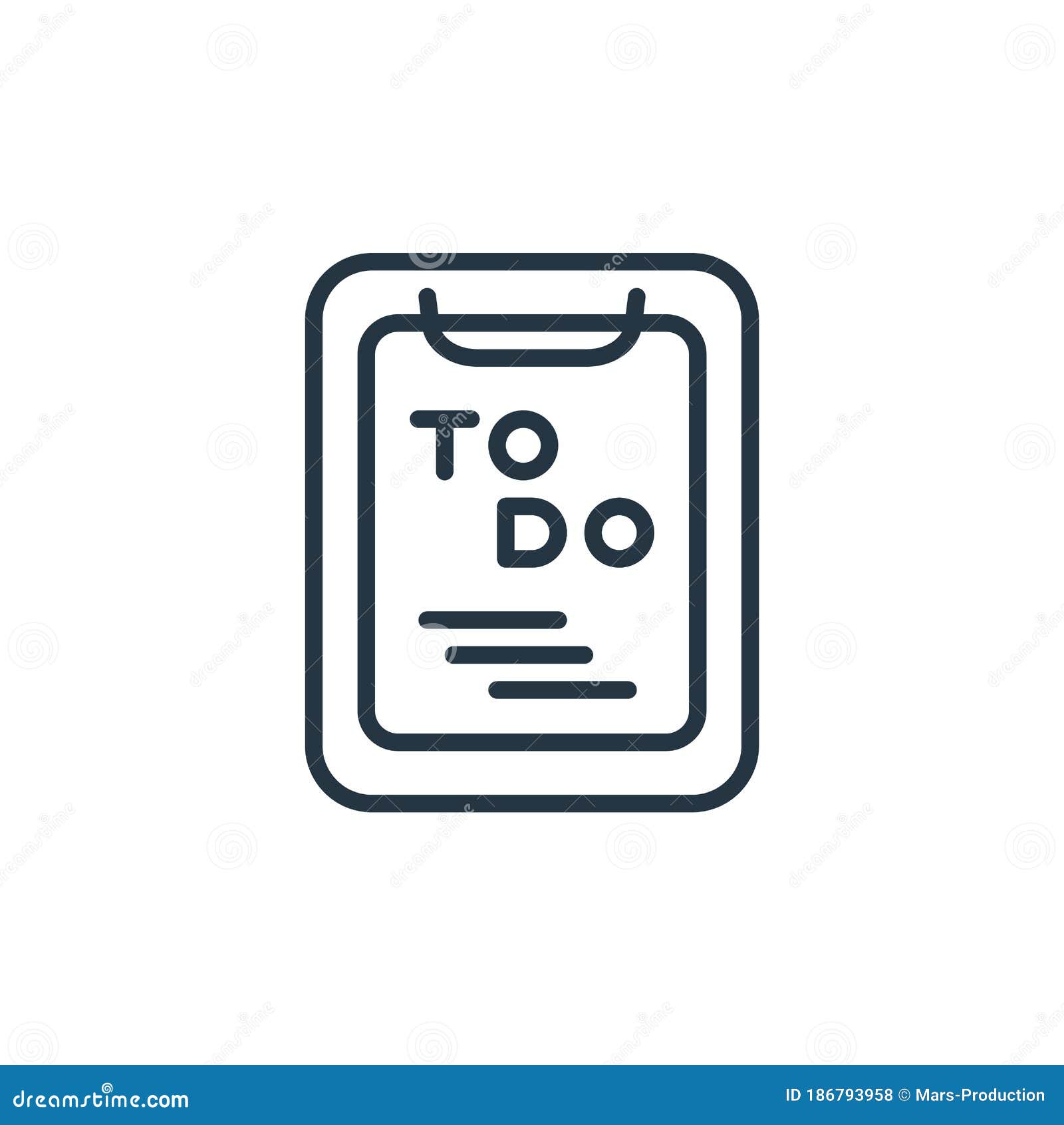 To Do List Vector Icon. To Do List Editable Stroke. To Do List Linear ...