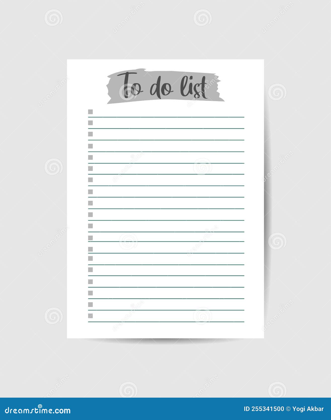 To Do List Vector Planning Task Concept Paper Sheets with Check Box ...