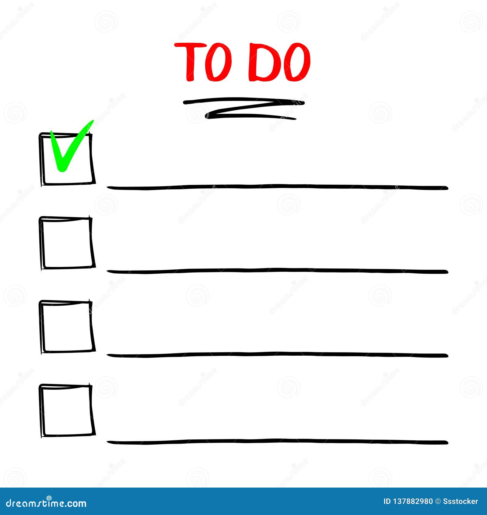 To Do List Vector Template with Hand Drawn Doodle Elements Stock Vector ...